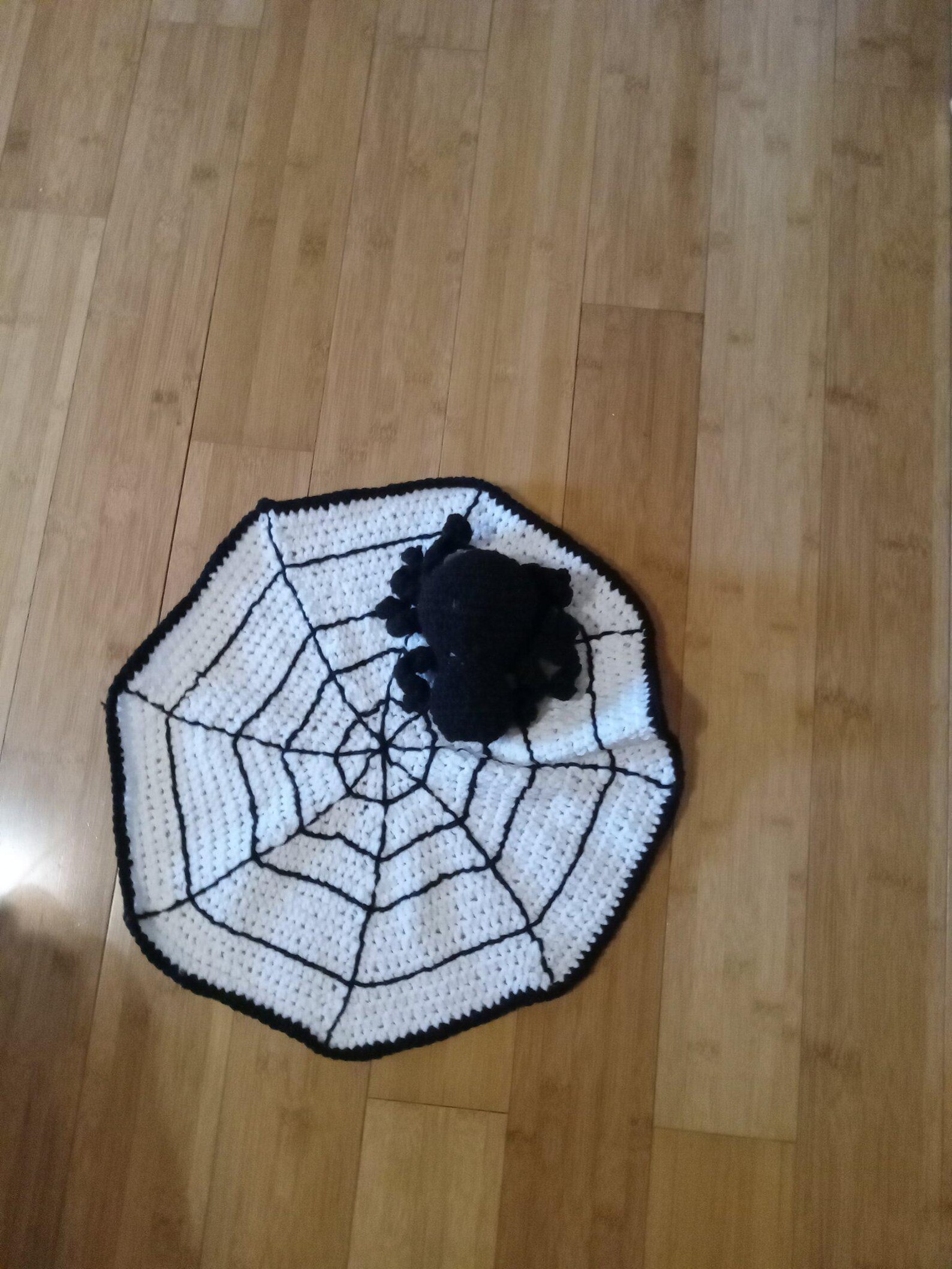 Spider Web Table Mat, Halloween Decoration, Spider, Crochet Centerpiece ...