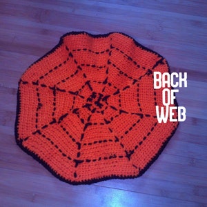 Spider Web Table Mat, Halloween Decoration, Spider, Crochet Centerpiece ...