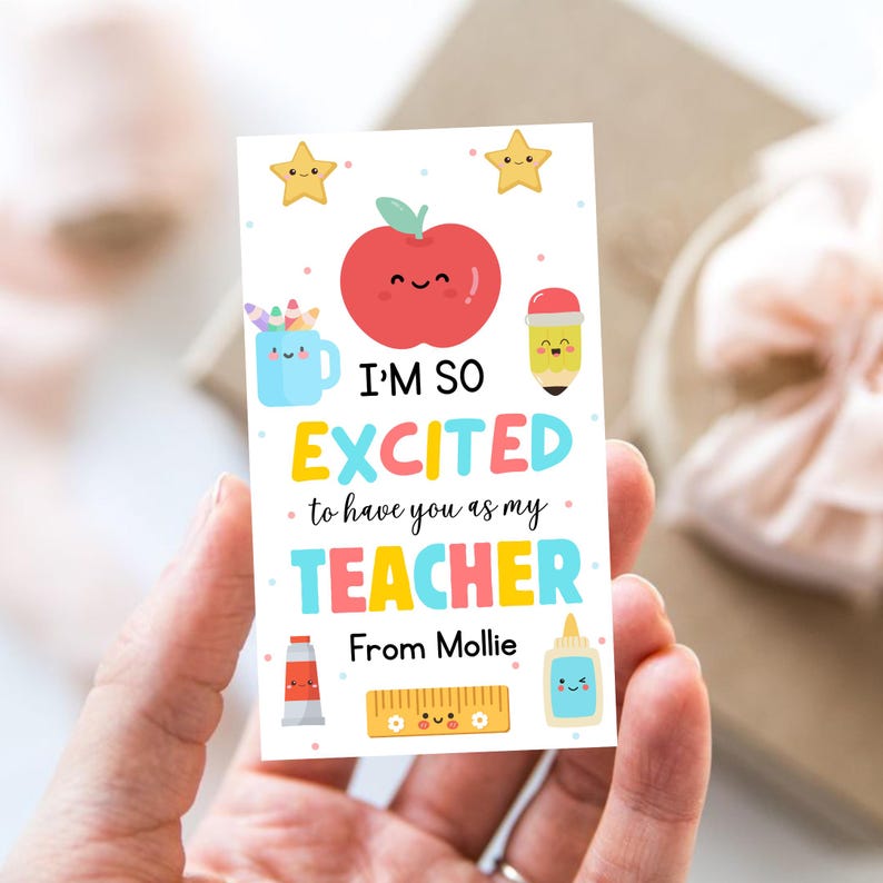 First Day of School Gift Tag, Teacher Gift Tag, Back to School Class ...