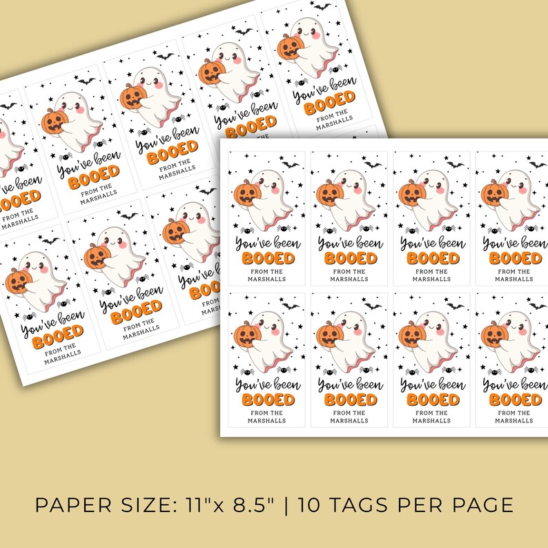 Halloween You've Been Booed Gift Tag, Halloween Booed Gift Tag ...