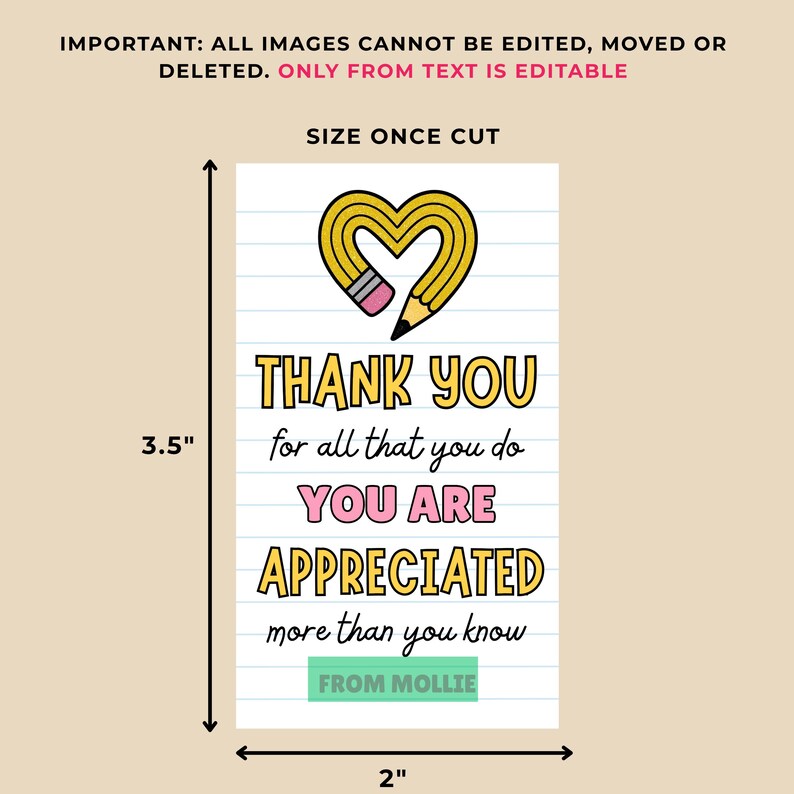 Editable Teacher Appreciation Gift Tags, Teacher Appreciation Week Tag ...