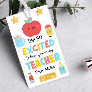 First Day of School Gift Tag, Teacher Gift Tag, Back to School Class ...