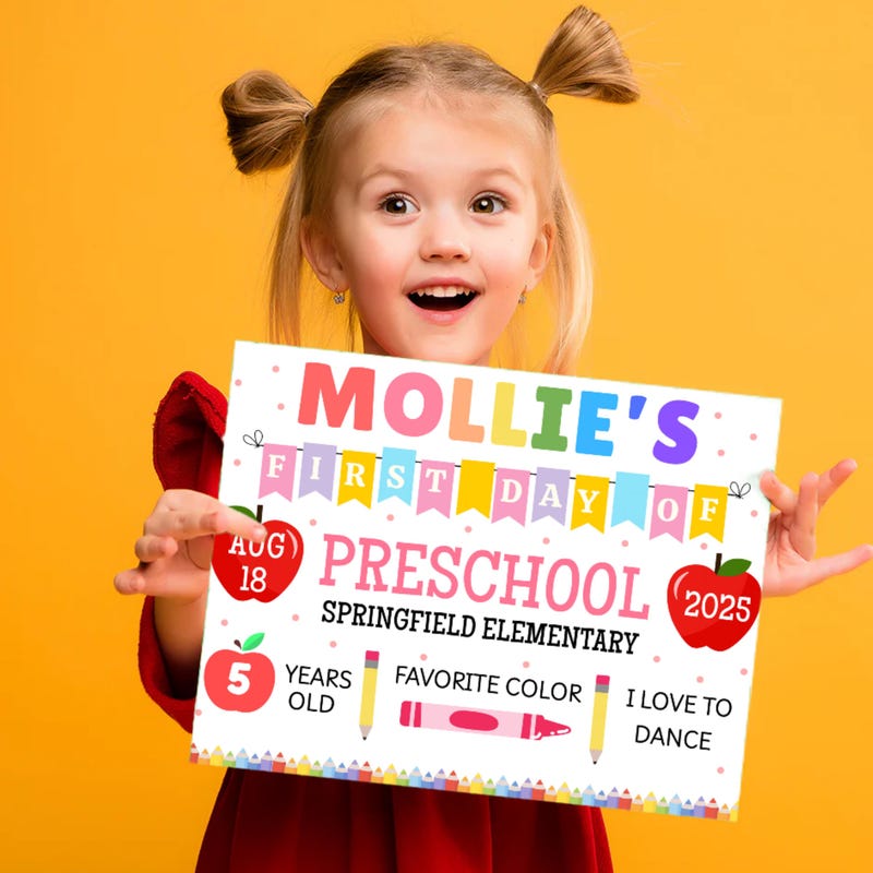 Preschool Sign - Etsy
