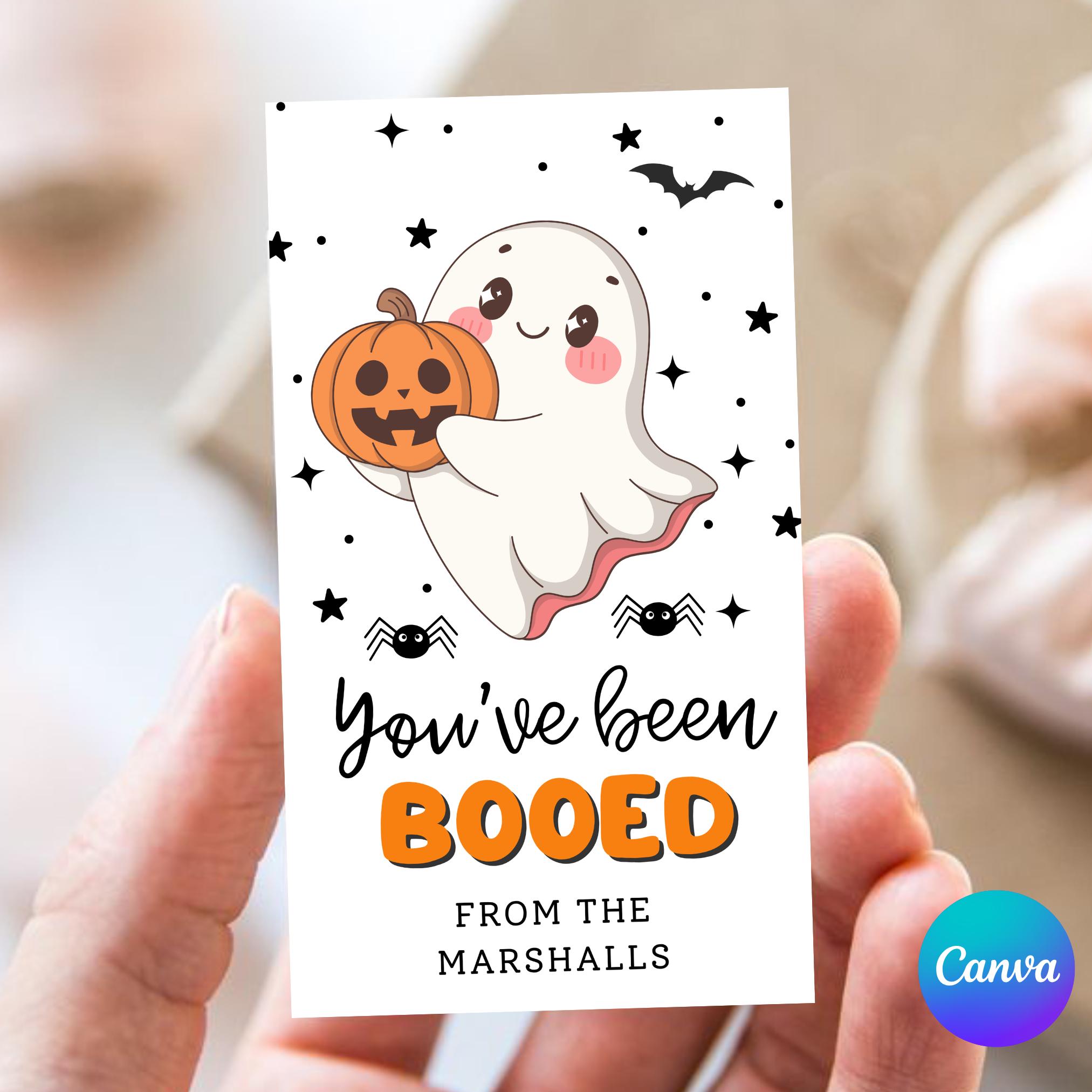 Halloween You've Been Booed Gift Tag, Halloween Booed Gift Tag ...