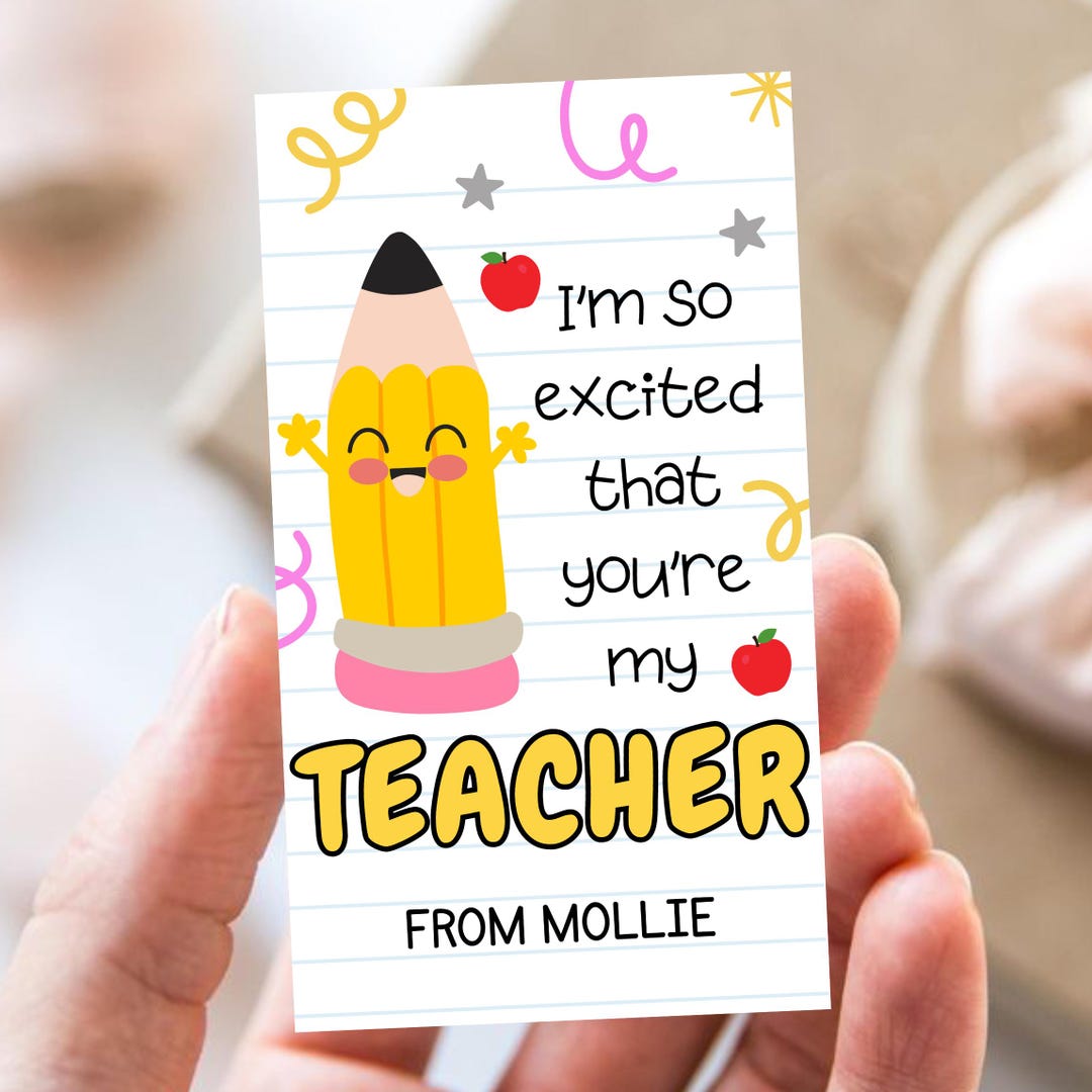 First Day of School Gift Tag, Teacher Gift Tag, Back to School Class ...