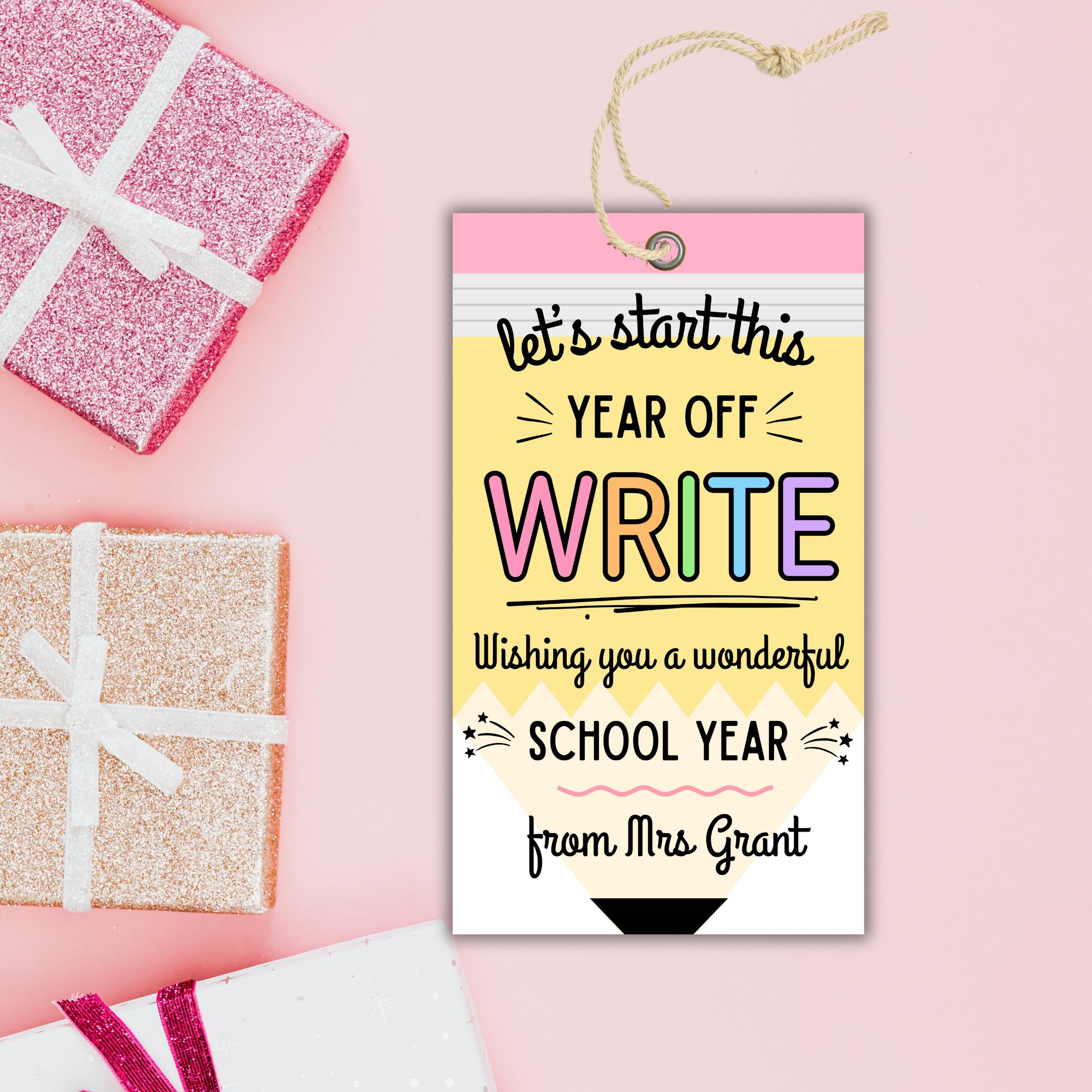 First Day of School Gift Tag, Welcome Back to School Label, First Day ...