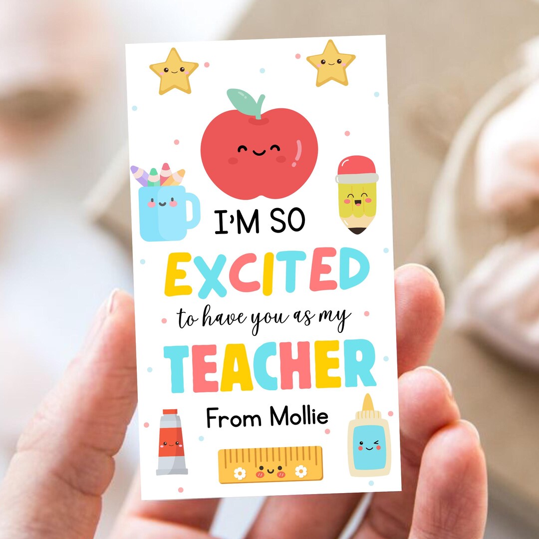 First Day of School Gift Tag, Teacher Gift Tag, Back to School Class ...