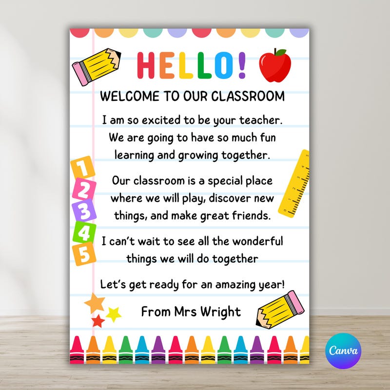 Classroom Welcome - Etsy