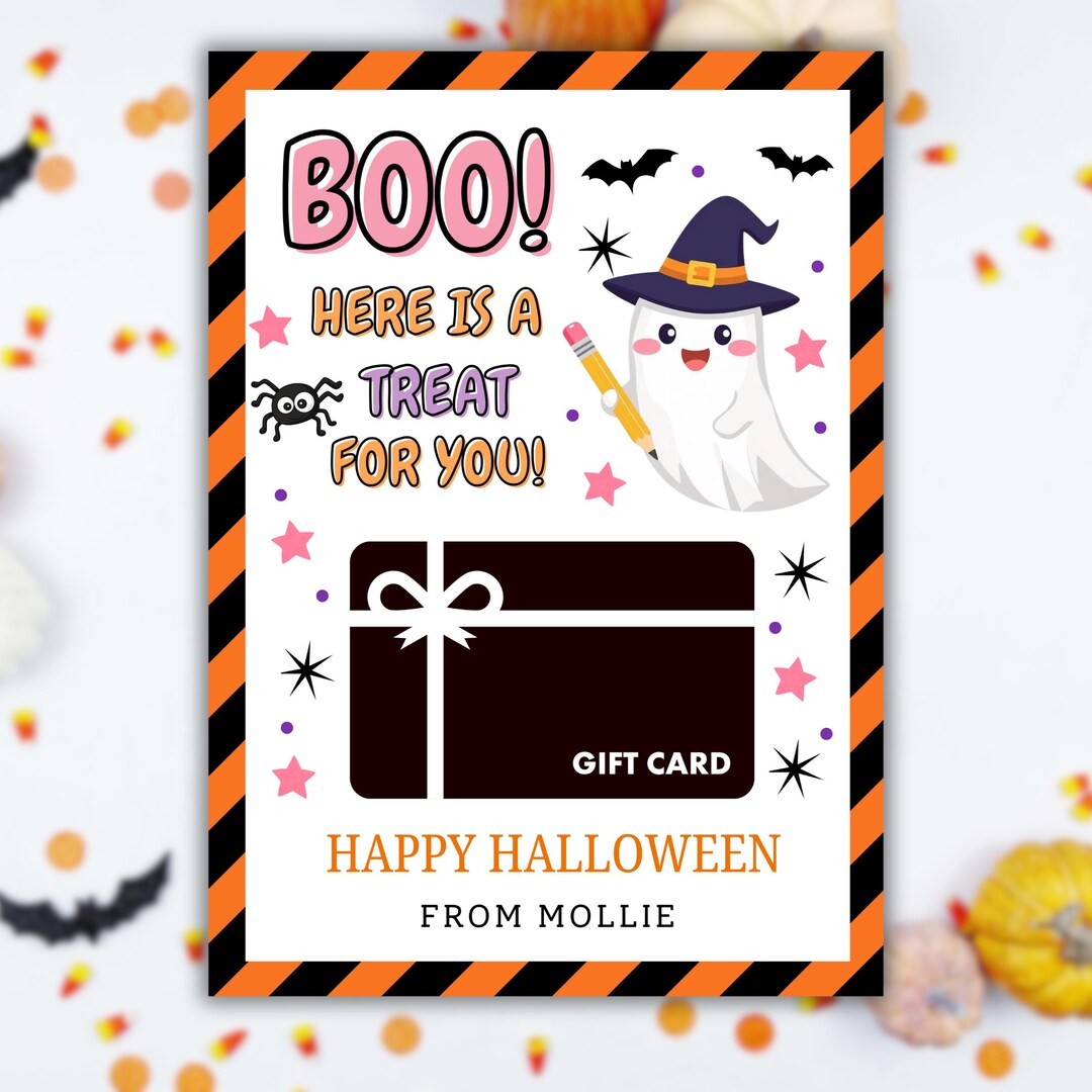 Halloween Teacher Gift Card Holder, Halloween Gift Card Holder School ...