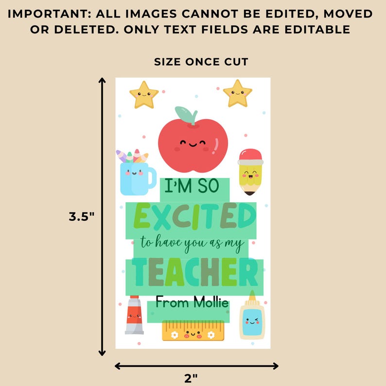 First Day of School Gift Tag, Teacher Gift Tag, Back to School Class ...