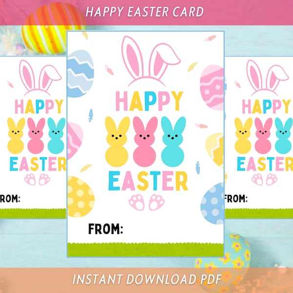 Happy Easter Card - Etsy