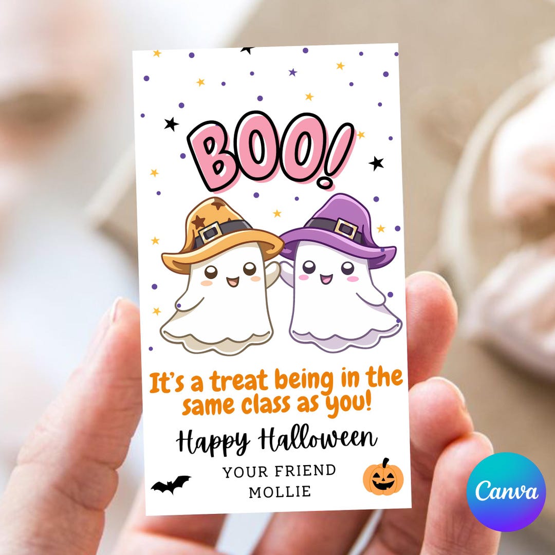 Halloween Gift Tag, Friends Halloween Gift Tag for School Kids ...