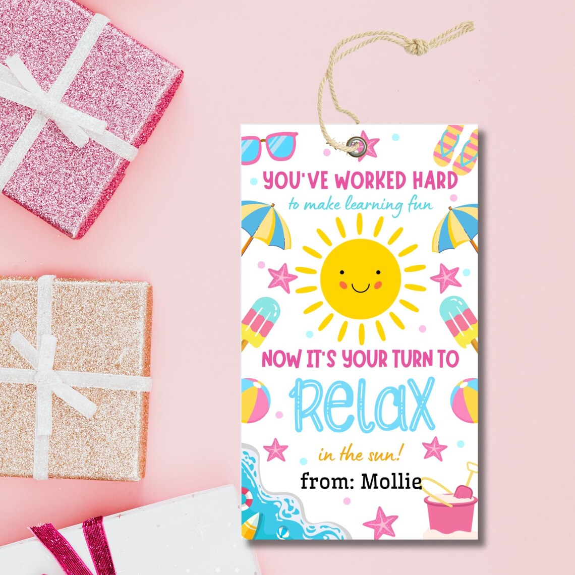 Editable Last Day of School Gift Tag: Summer Printable (canva Template ...