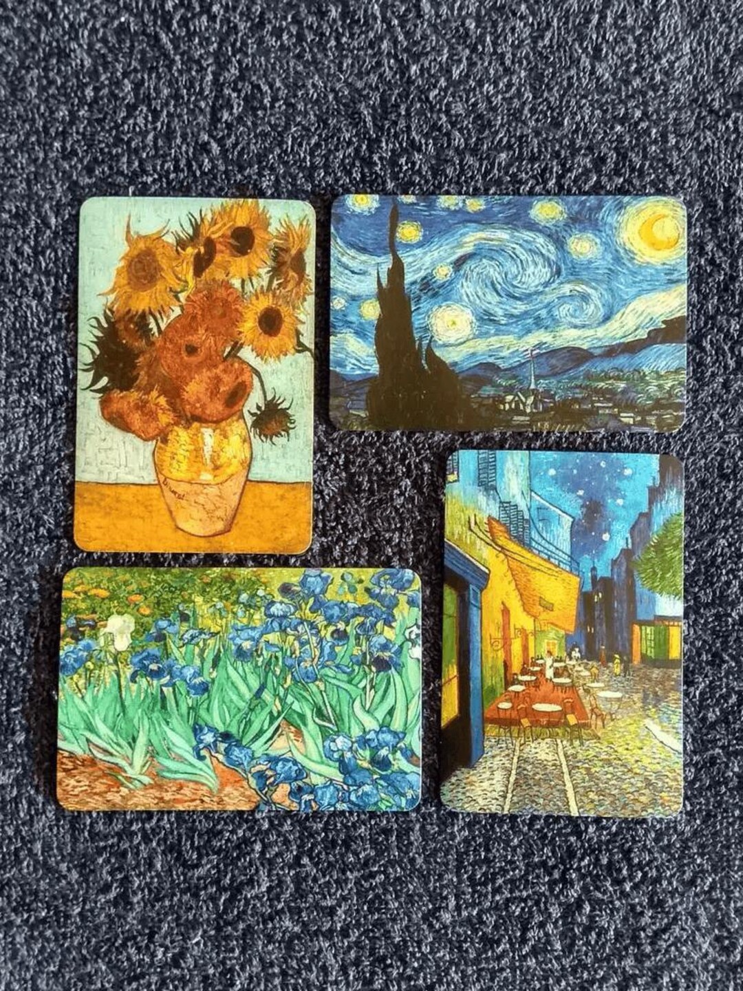 Van Gogh Fridge Magnets, Famous Painting Set, Starry Night, Sunflowers ...