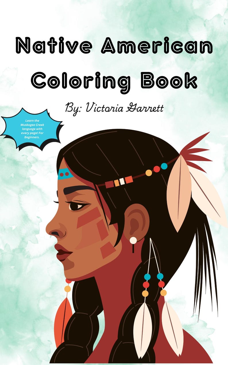 Native American Coloring Book Language - Etsy