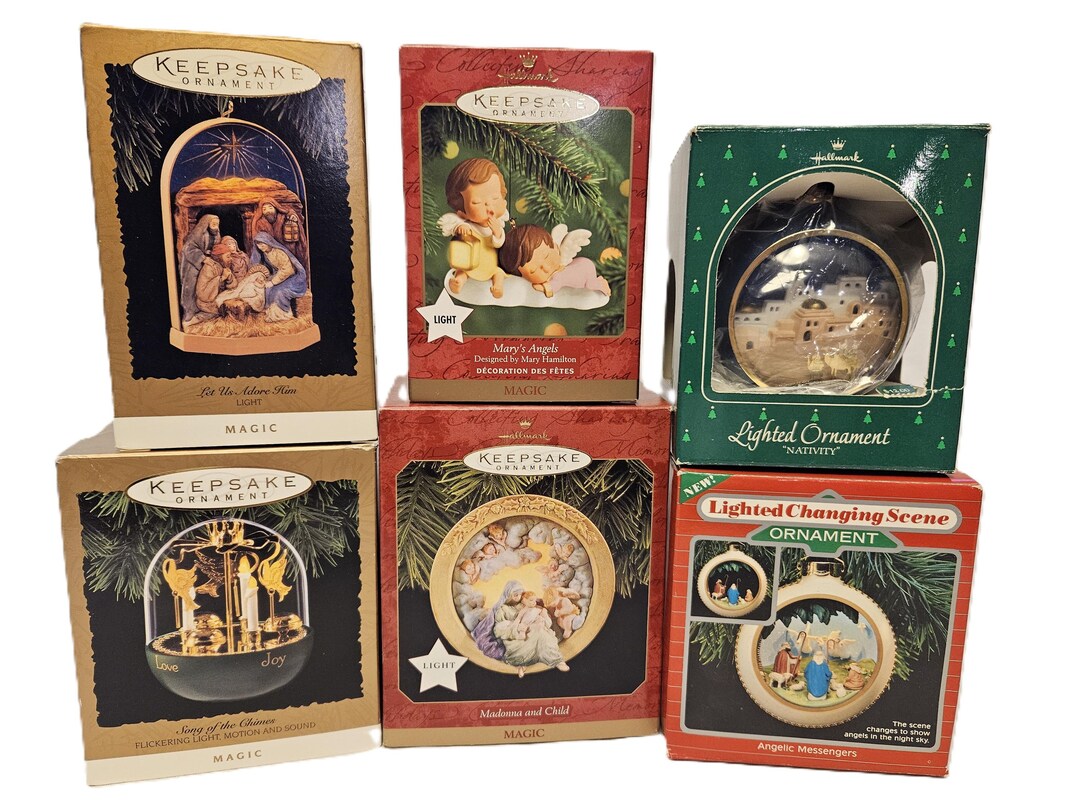 10 Hallmark Nativity Themed Light or Light & Motion Ornaments - Etsy