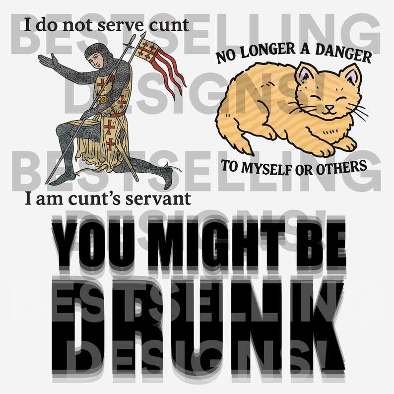 Funny Meme PNG Bundle – 5 Trending Digital Designs for Shirts, Mugs ...