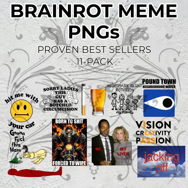 Brainrot Merch - Etsy