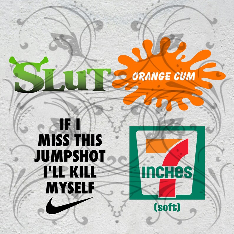 17-pack Funny Brand Parody PNG Bundle | Hilarious Logo Designs for T ...