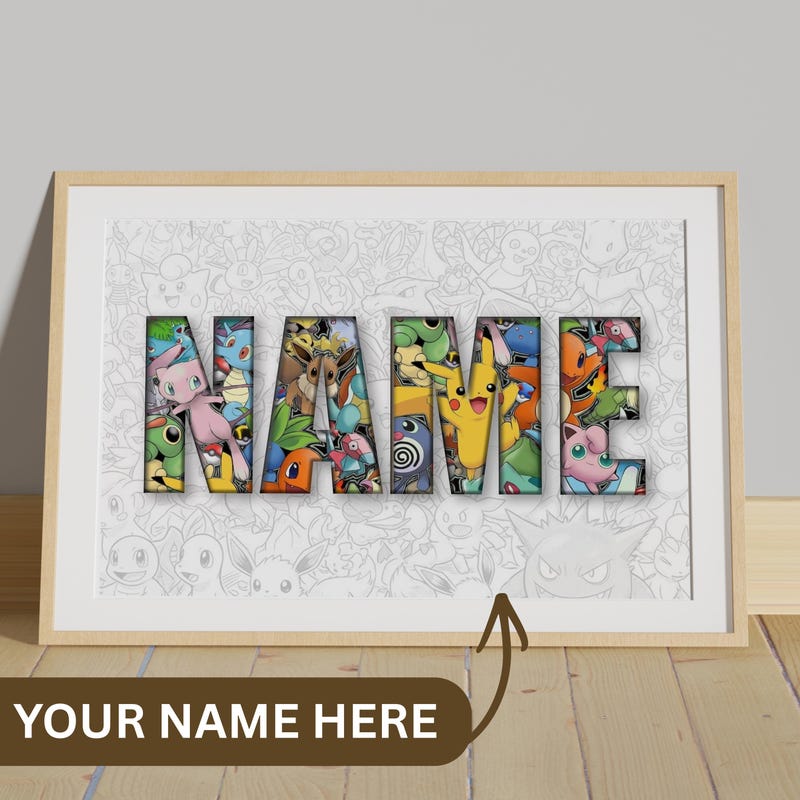 Cartoon Characters Mural - Etsy