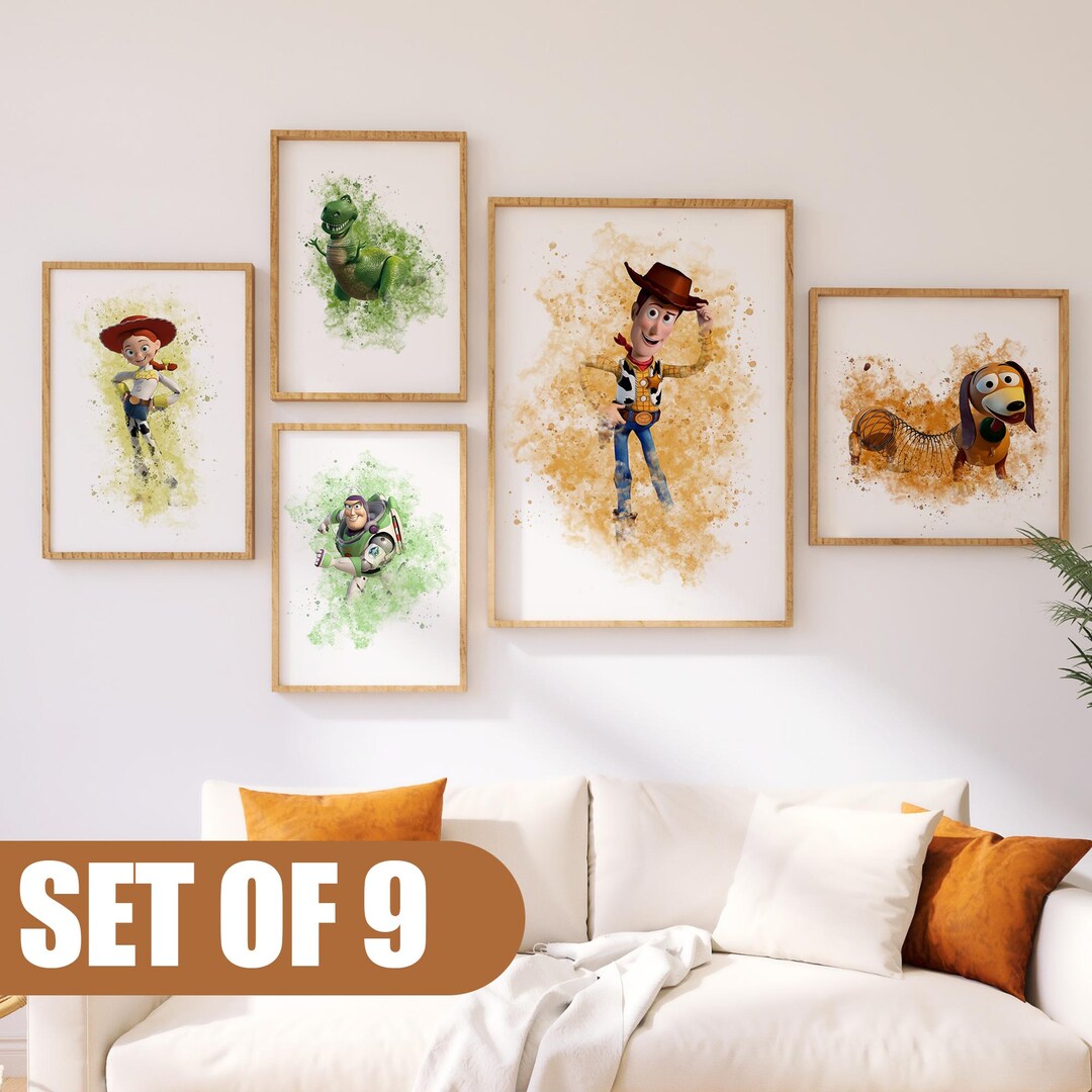 Toy Story Printable Wall Art Set of 9 Nursery Decor Woody Buzz ...
