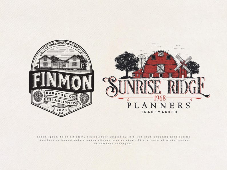 Vintage Logo, Rustic Logo, Retro Logo, Business Logo, Custom Logo ...