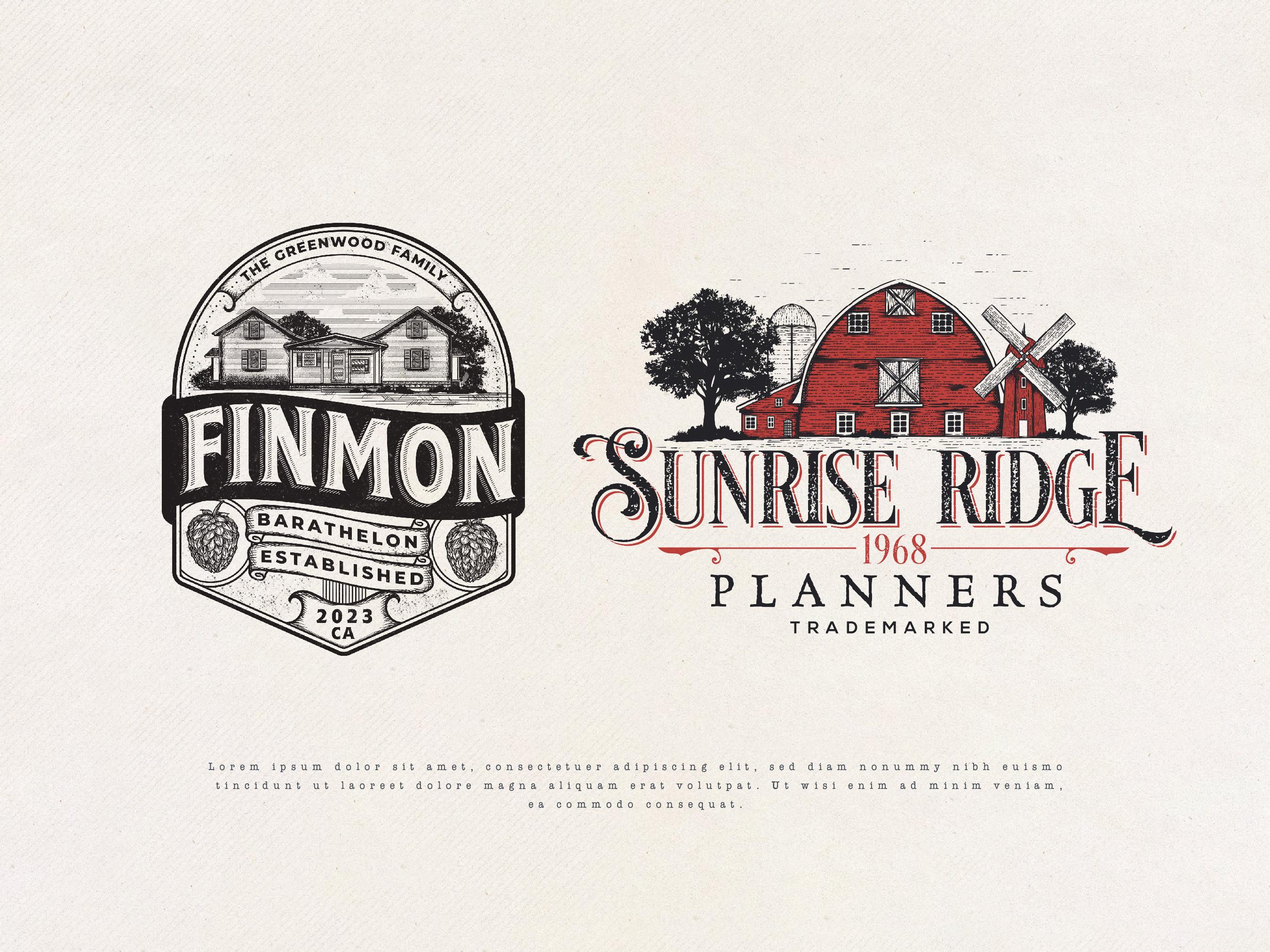Vintage Logo, Rustic Logo, Retro Logo, Business Logo, Custom Logo ...