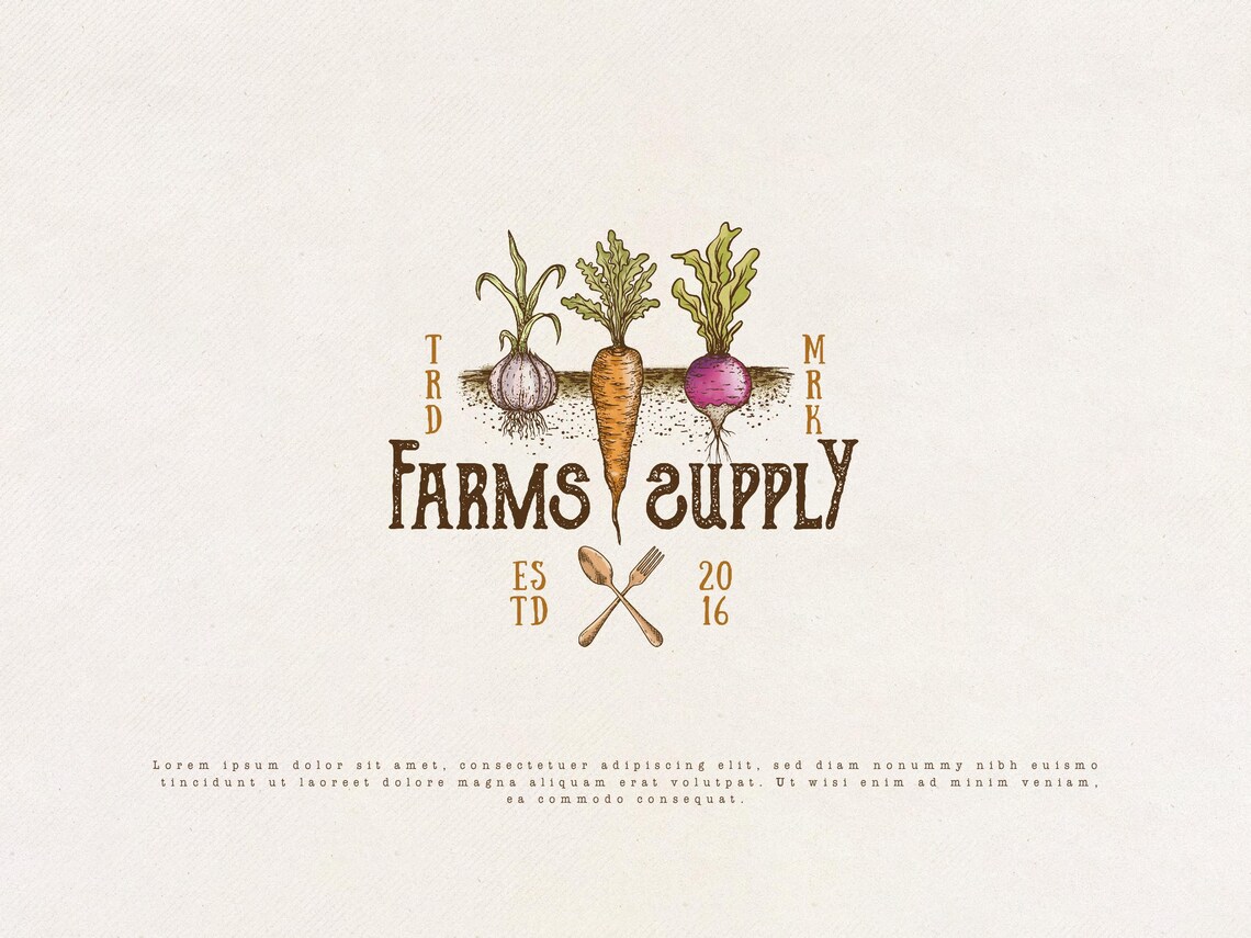 Premade Vegetables Farm Logo Design, Veggie Logo, Farming Logo, Veggie ...