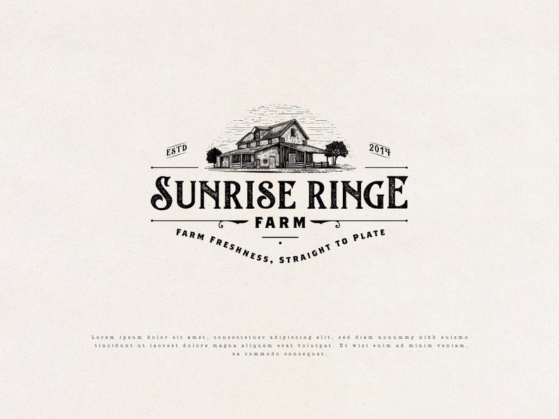 Vintage Logo, Rustic Logo, Retro Logo, Business Logo, Custom Logo ...