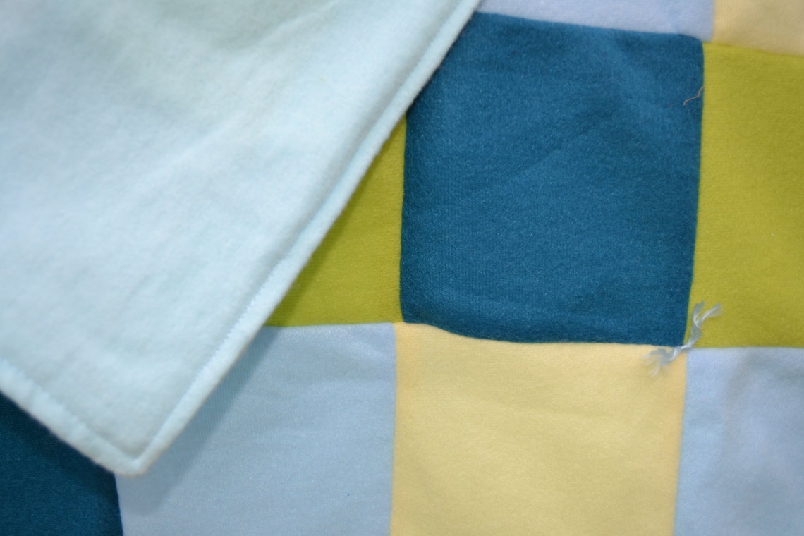 Multi-colored Fleece Quilt - Etsy