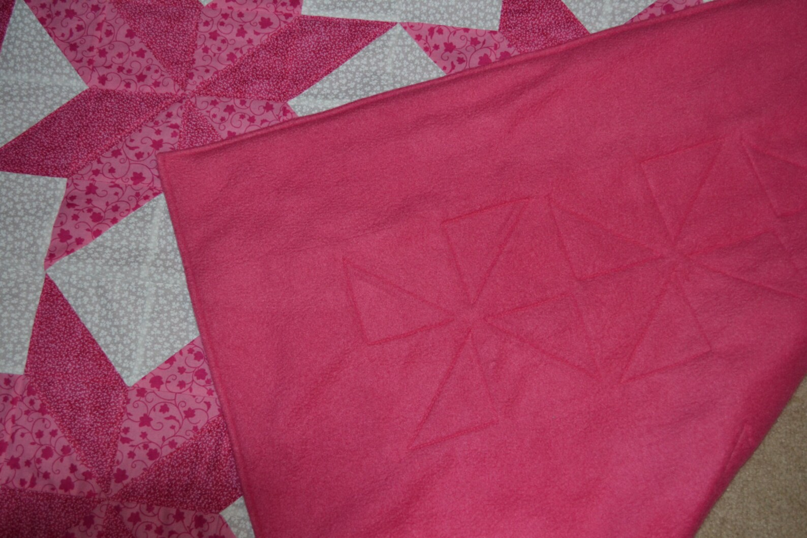 Pink Stars and Pinwheels Quilt - Etsy