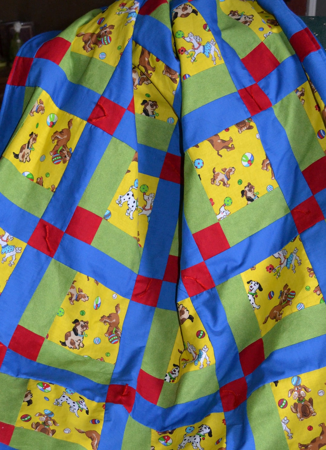 Playful Puppies Quilt - Etsy