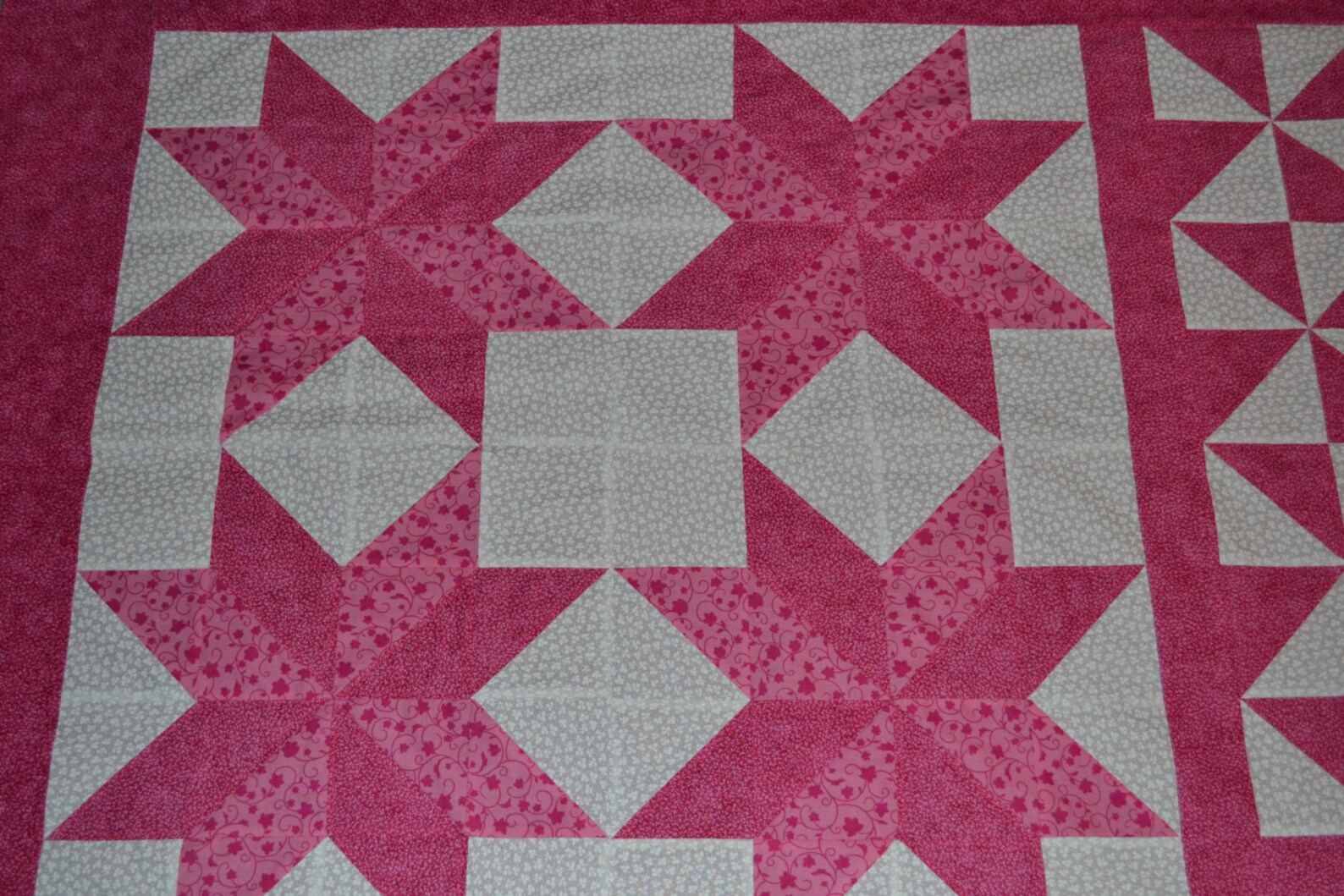 Pink Stars and Pinwheels Quilt - Etsy