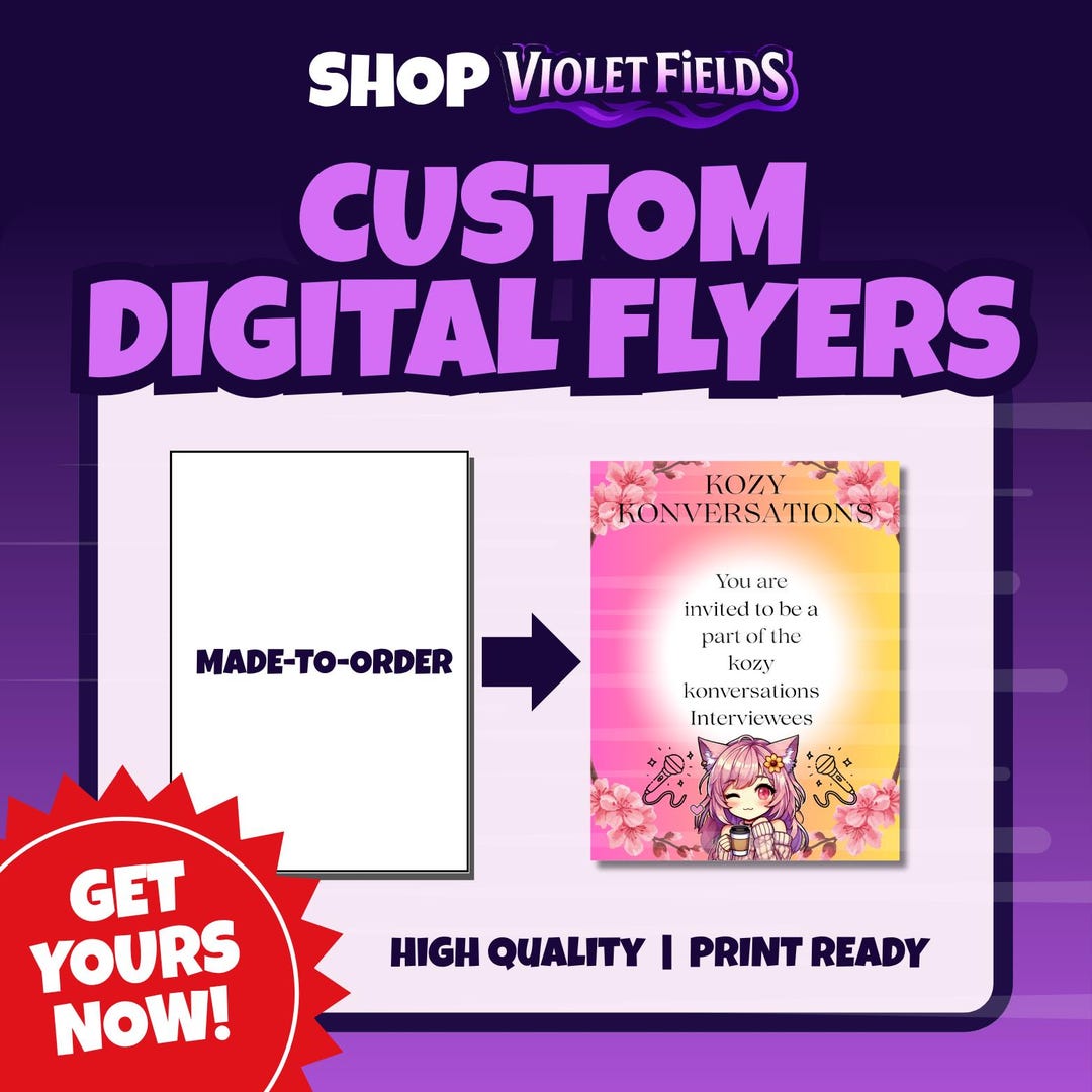 Custom Twitch Stream Flyer | Digital Flyer for Streamers | Twitch Emote ...