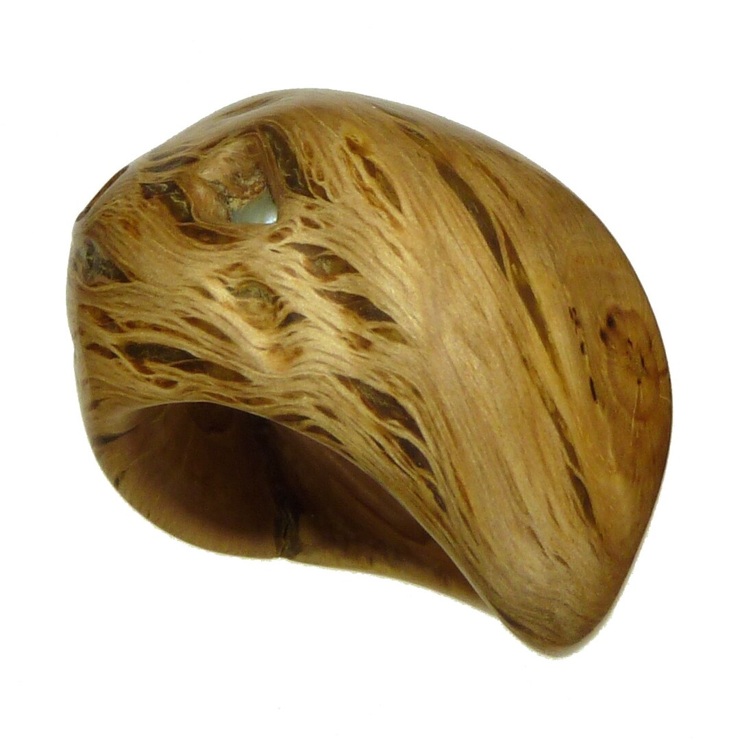 Sz.10.5 Grafted Wood Ring, Growth-set Fresh-water Pearl, Oak O35, 5th ...