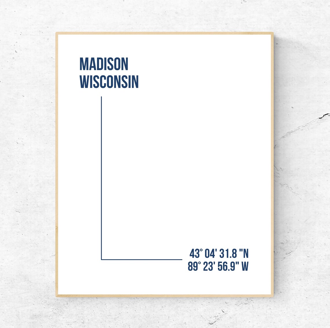 Custom Coordinate Poster, Location Coordinate Print, Latitude and ...