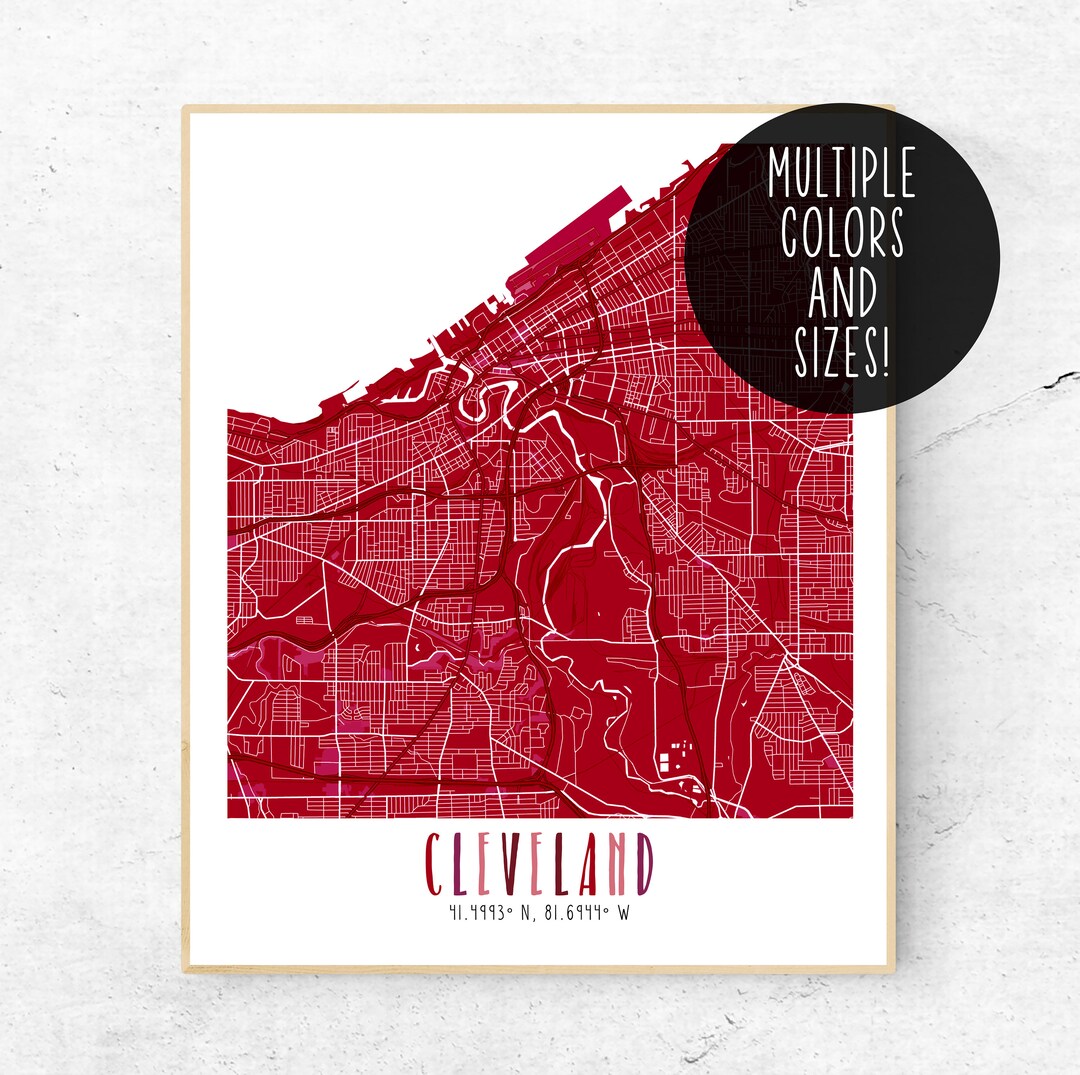 Cleveland Street Map Poster, Instant Download, Cleveland Street Print ...