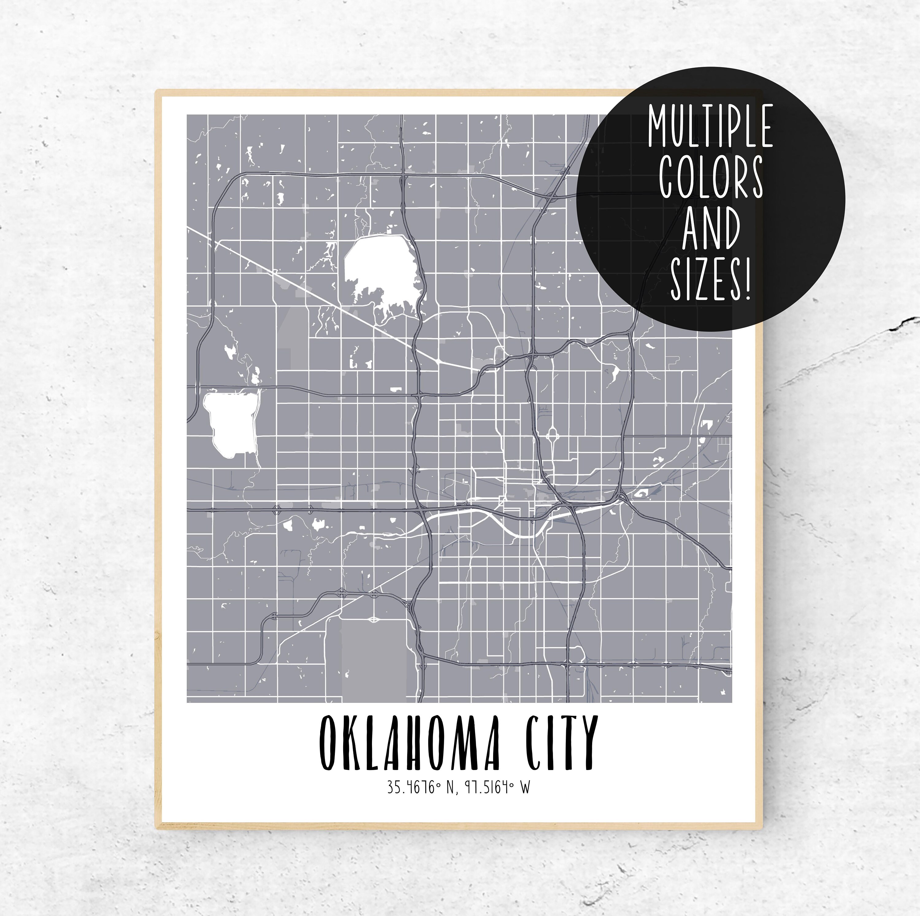 Lat Long Map Oklahoma