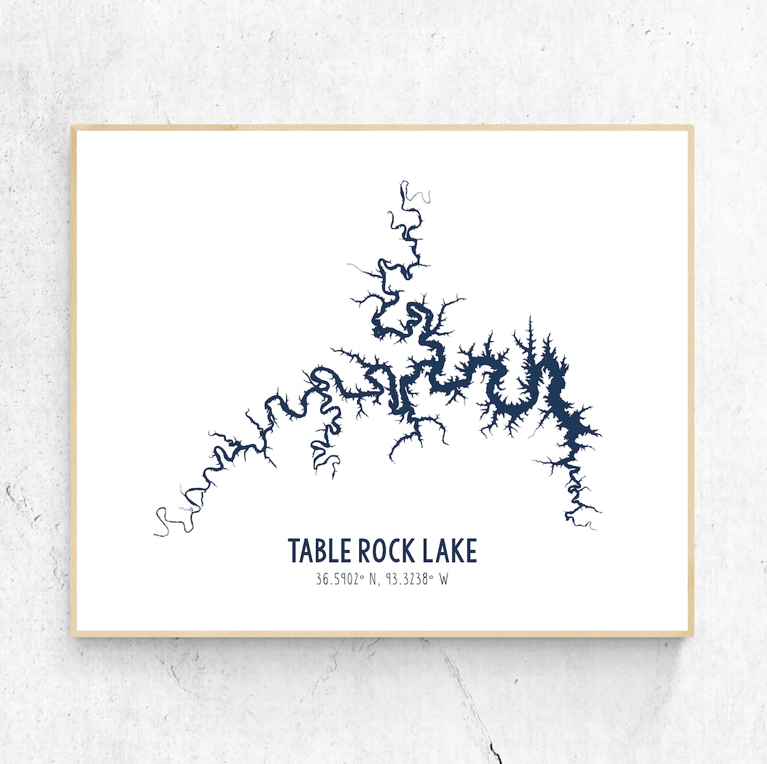 Table Rock Lake Poster, Table Rock Lake Print, Modern Wall Art - Etsy
