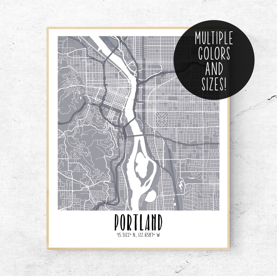 Portland Street Map Poster, Instant Download, Portland Street Print ...