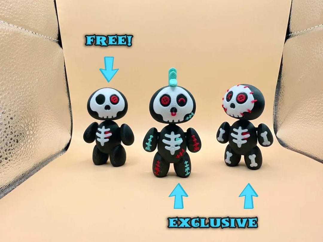 Articulated Voodoo Doll Bones and Skulls Flexi - Etsy