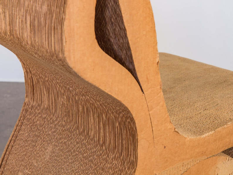 Vintage Corrugated Cardboard Chair - Etsy