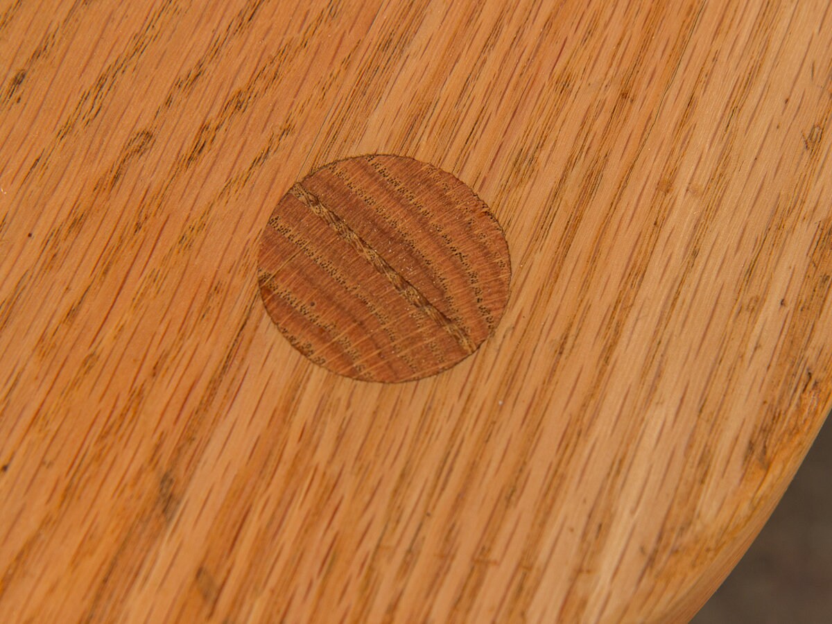 Vintage American Craft Oak Dining Stool in the Style of Charlotte ...