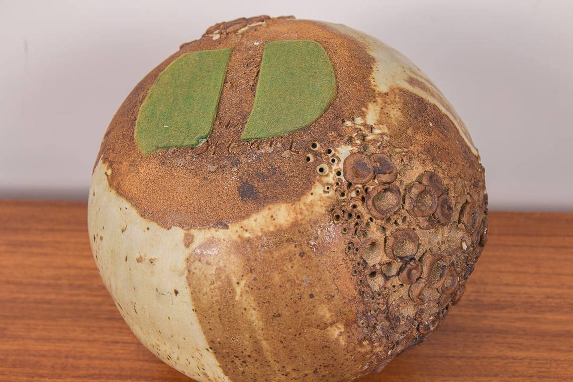 Earthenware Ceramic Art Pottery Sphere Table Sculpture - Etsy