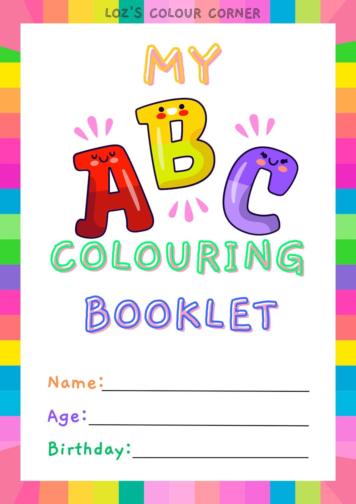 My ABC Colouring Book! - Etsy