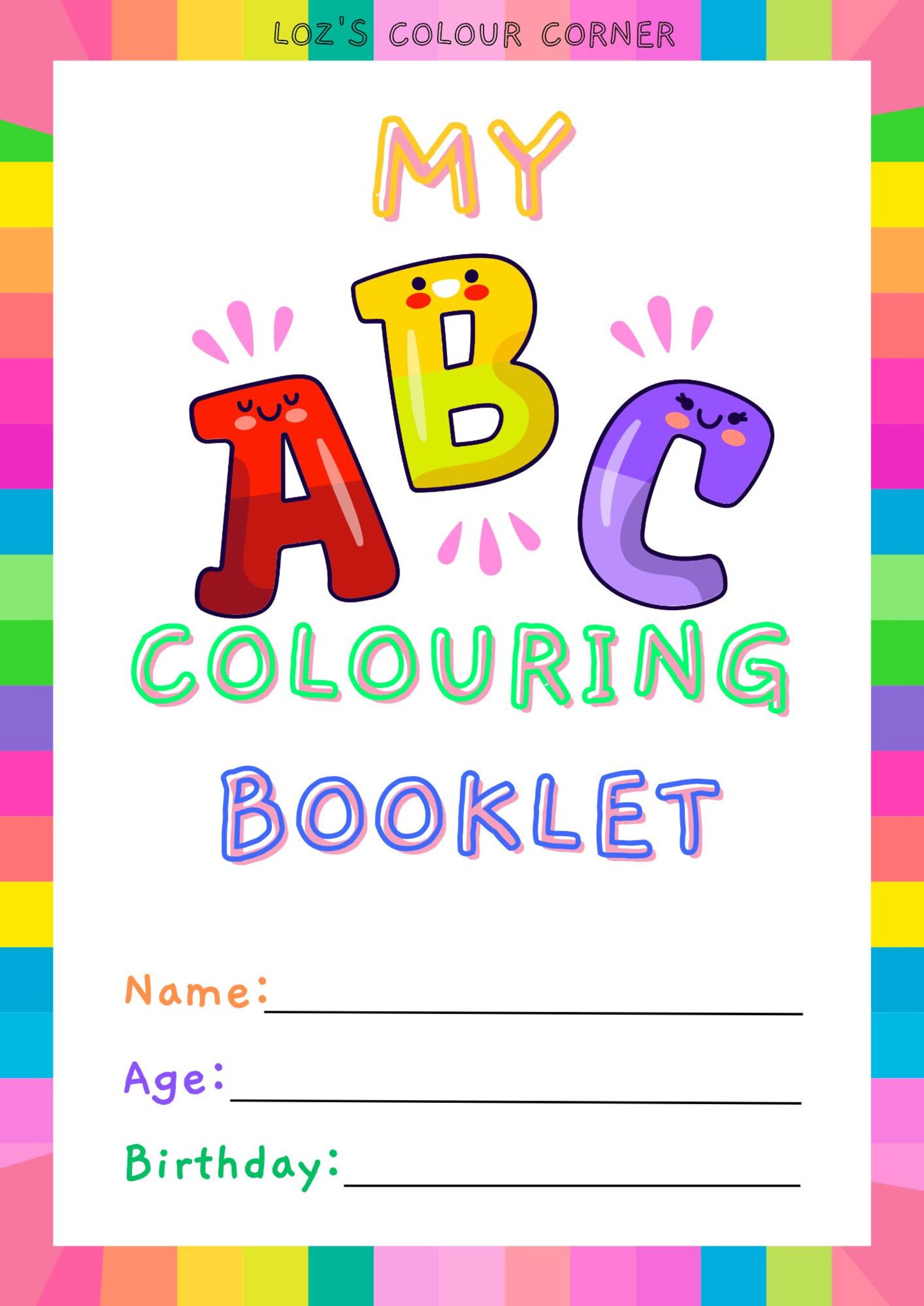 My ABC Colouring Book! - Etsy
