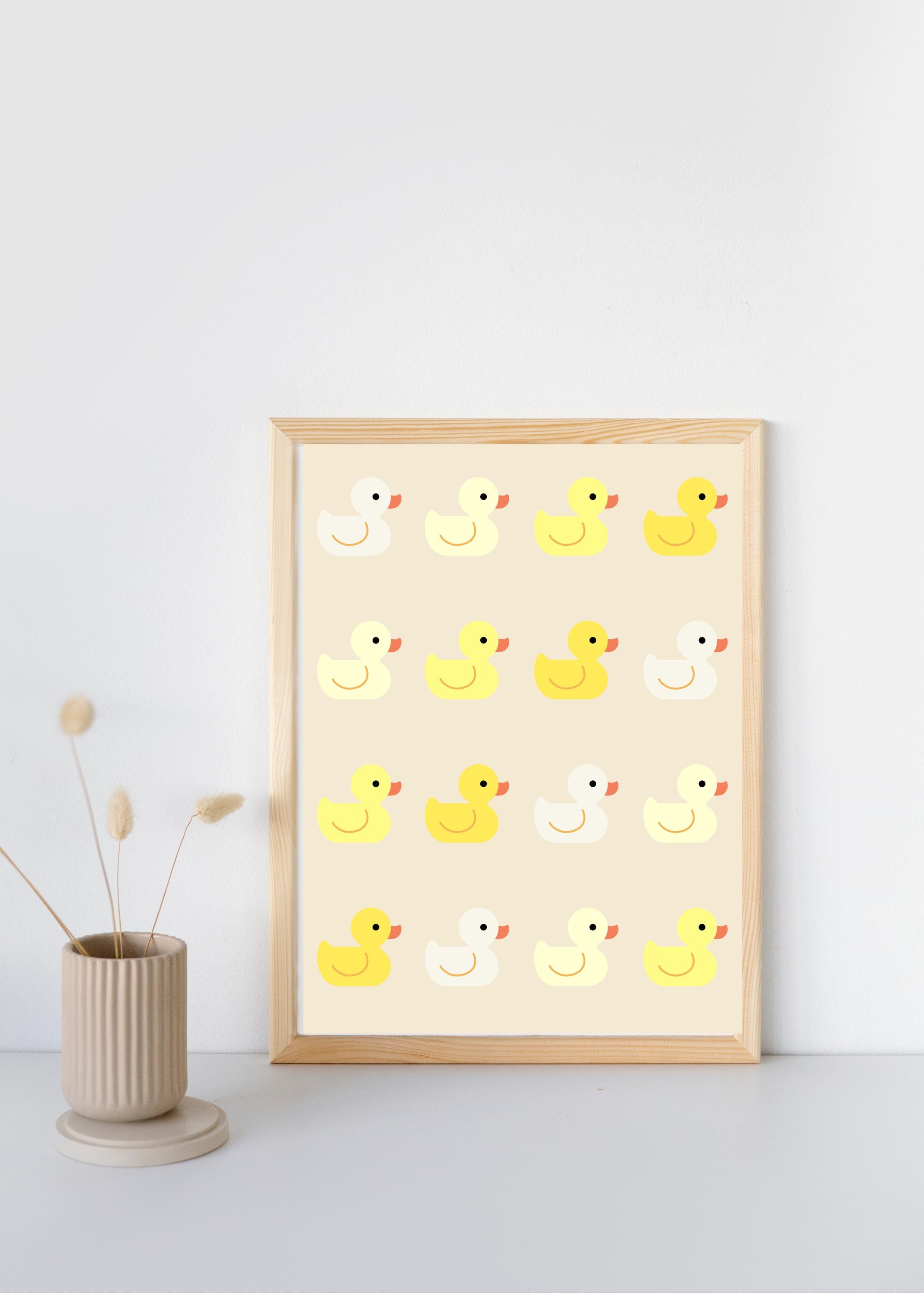 Rubber Duck Wall Art, Bathroom Wall Art, Nursery Decor, Playroom Poster ...