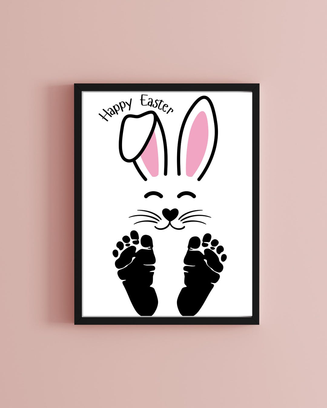 Easter Baby Foot Print Template, Ink Baby Foot Template, Easter Gift ...