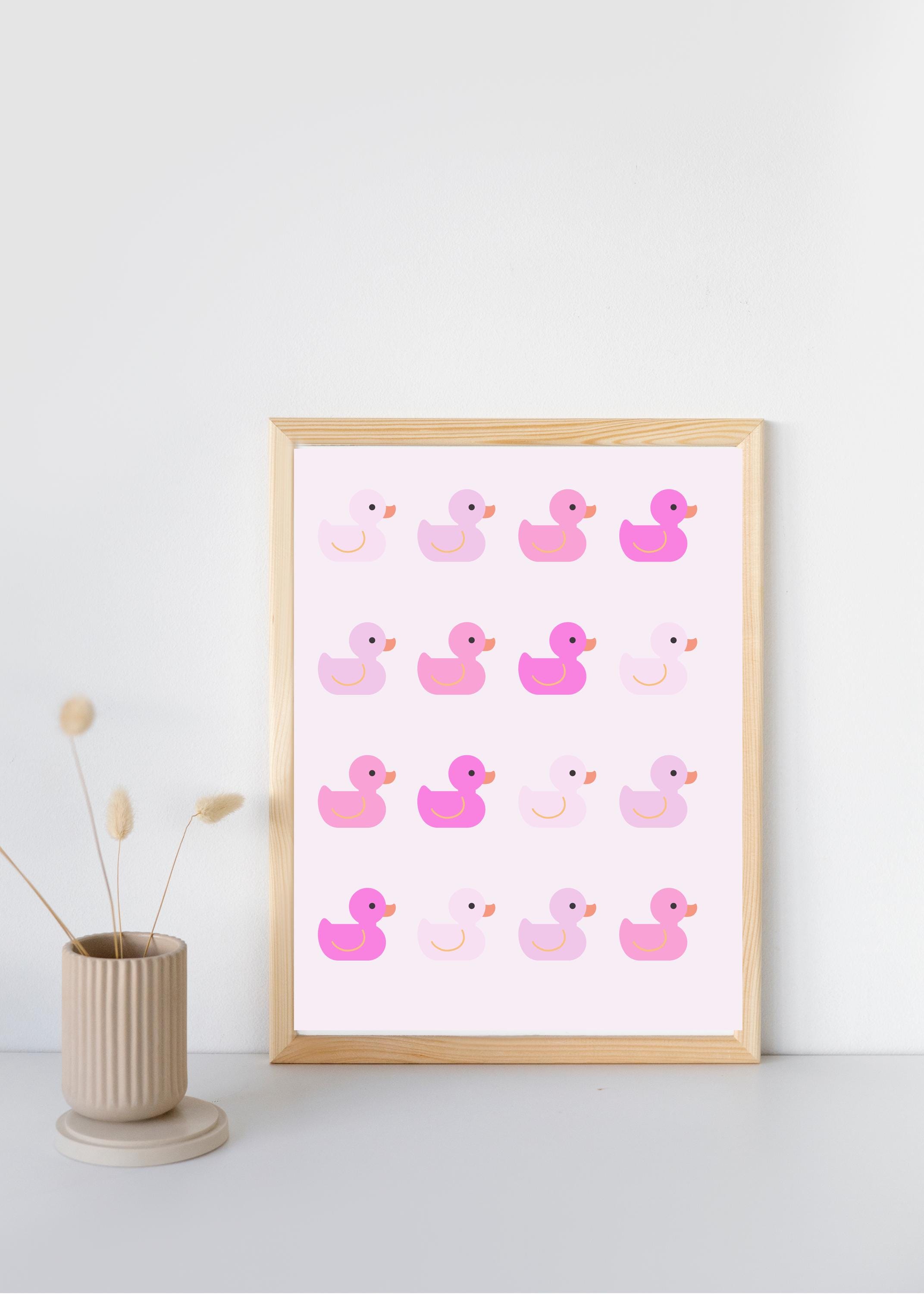 Rubber Duck Wall Art, Bathroom Wall Art, Nursery Decor, Playroom Poster ...
