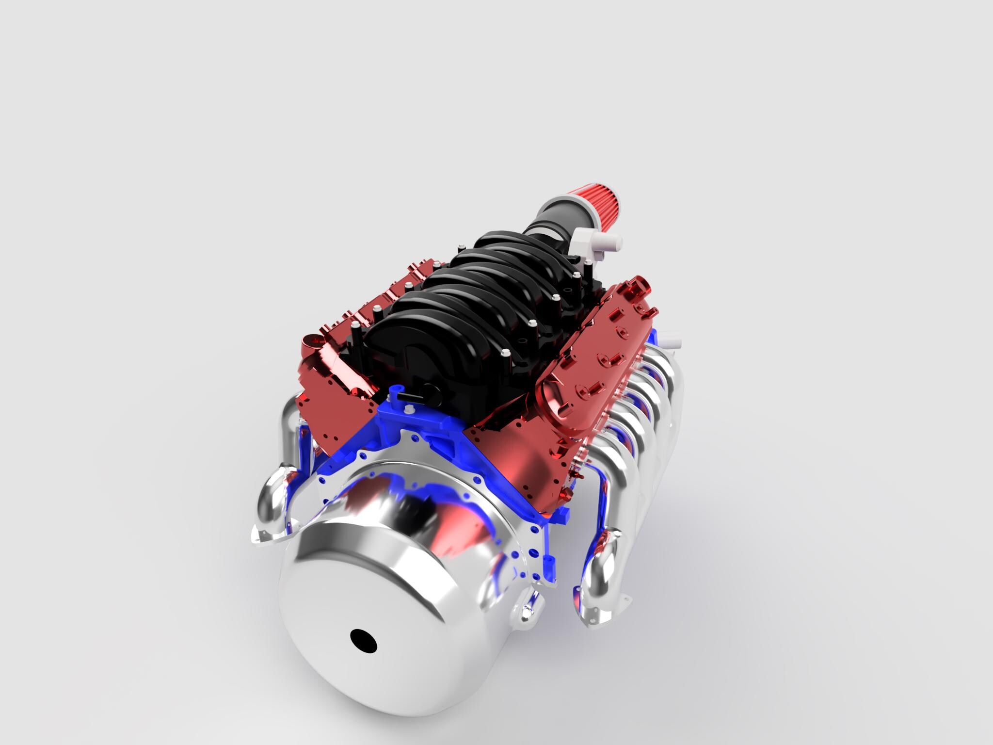 Ls3 Engine 1:10 Scale, 3d Print File (STL File, 9 Part) - Etsy